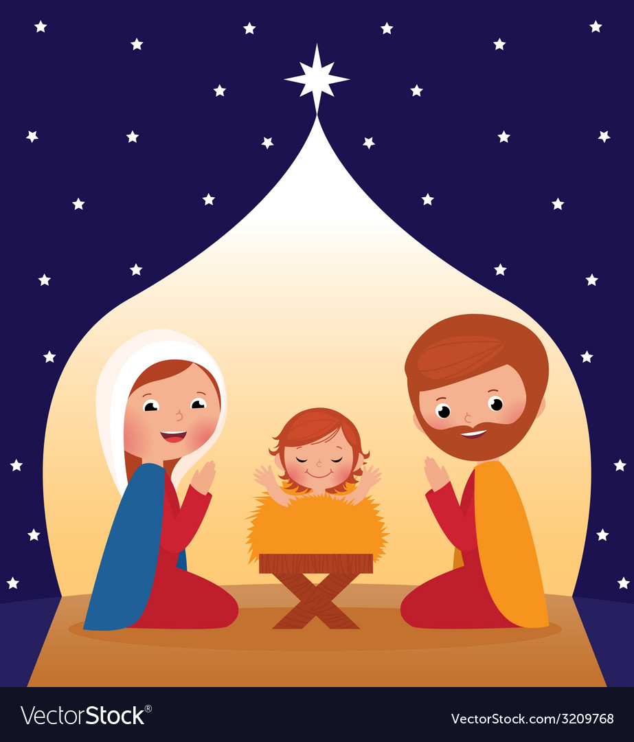 Nativity scene Royalty Free Vector Image - VectorStock