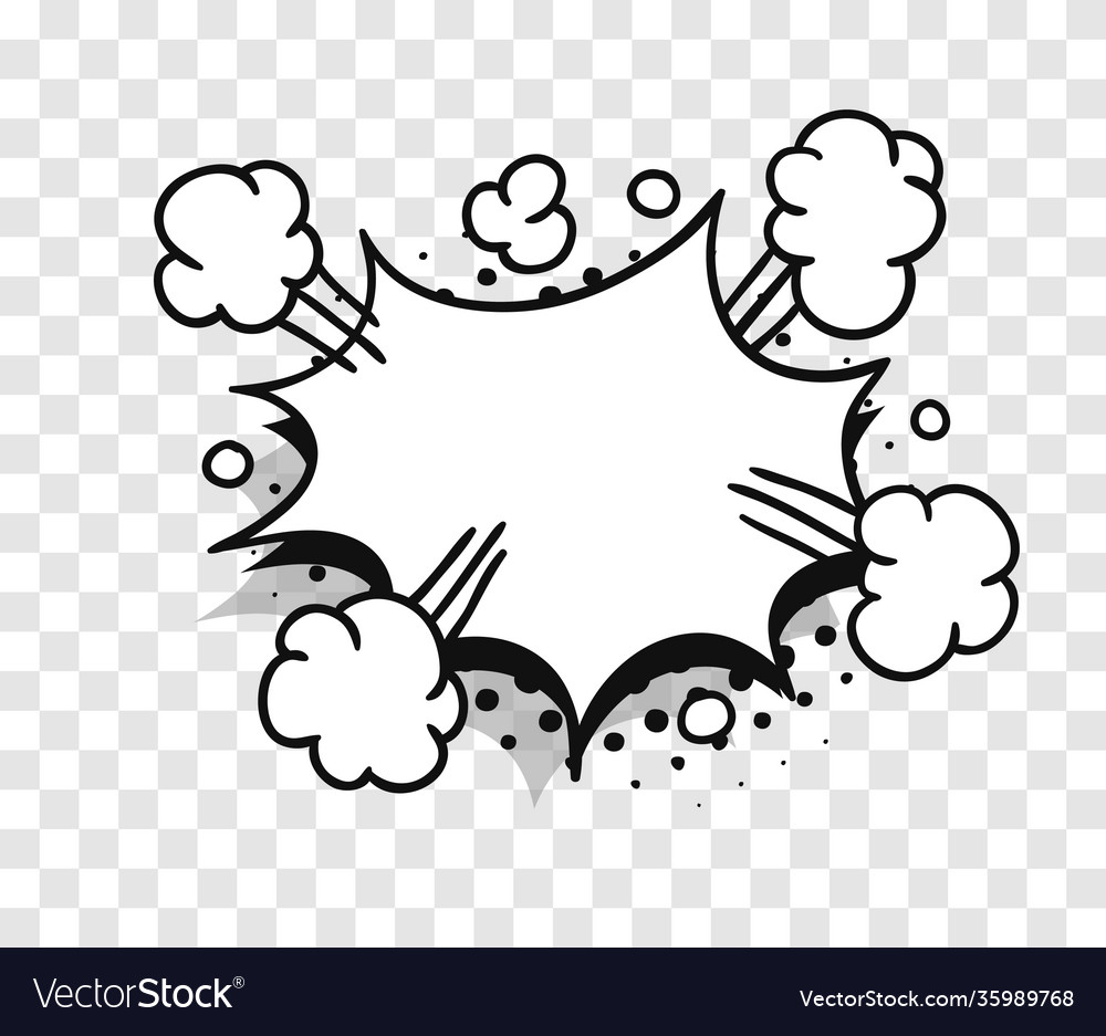 Pop art speech bubble without text Royalty Free Vector Image