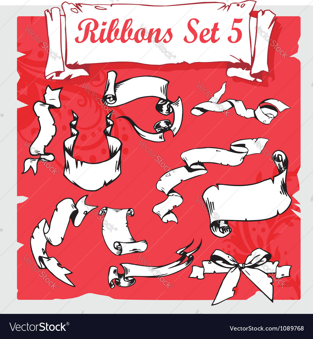 Ribbons set Royalty Free Vector Image - VectorStock