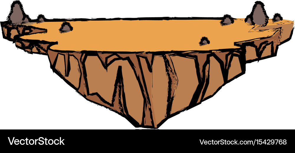 Rock stone ground nature desert Royalty Free Vector Image