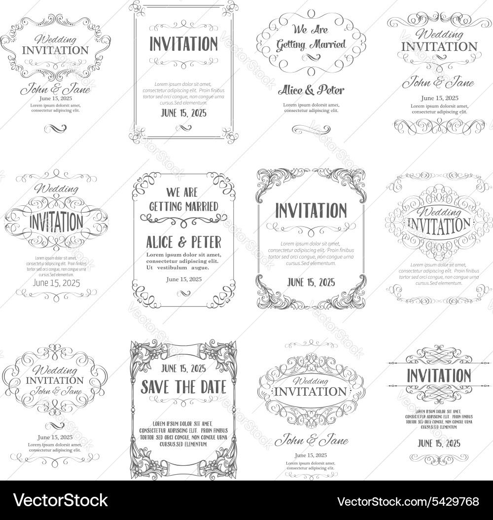 Set of page templates Royalty Free Vector Image