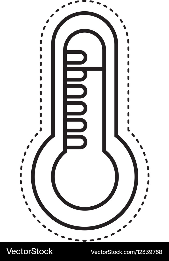 Thermometer medical isolated icon Royalty Free Vector Image