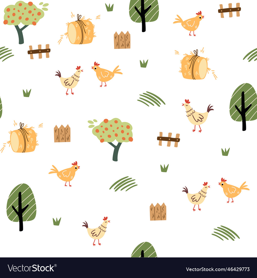 0192 farm pattern Royalty Free Vector Image - VectorStock
