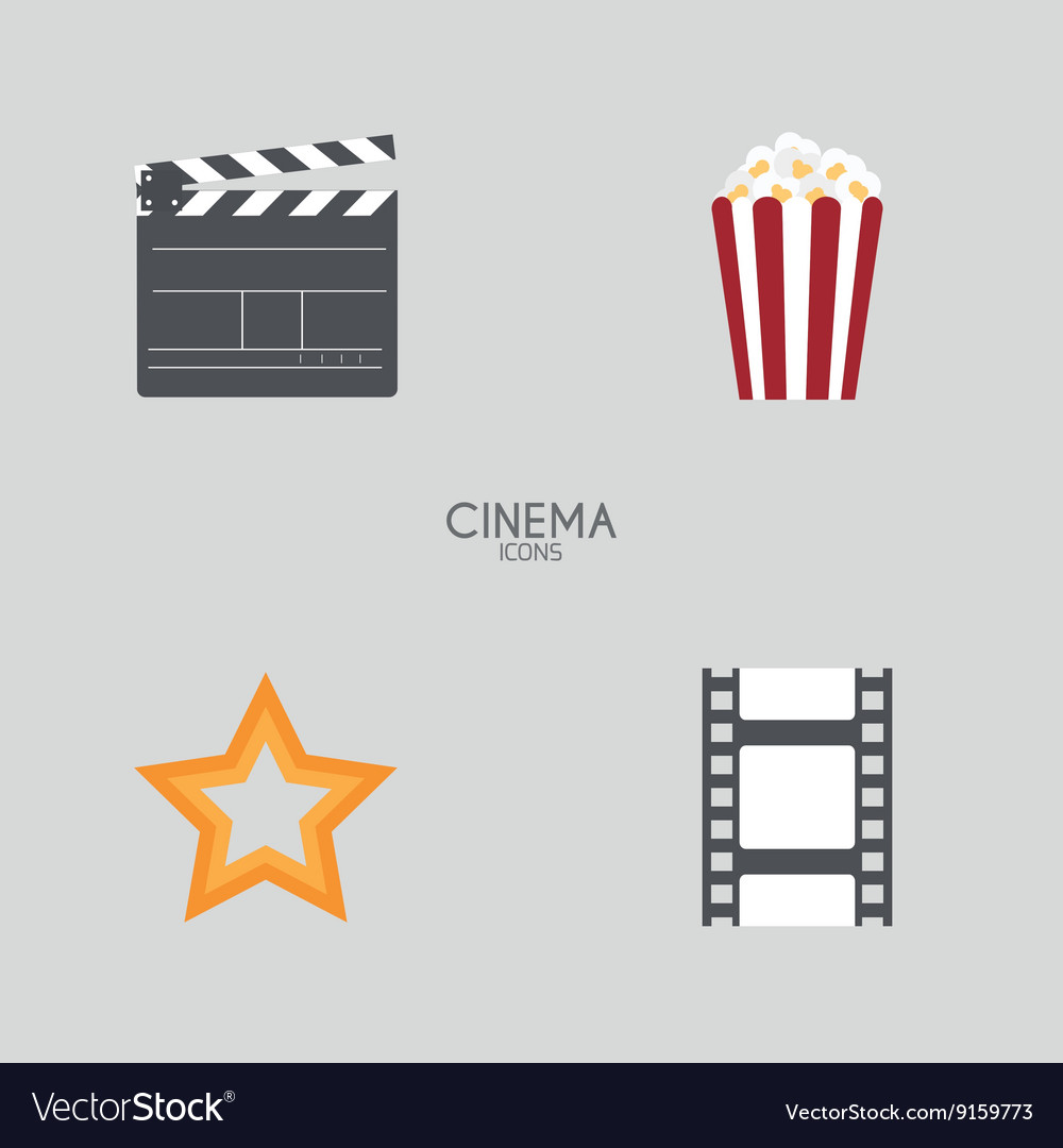 Abstract cinema objects Royalty Free Vector Image