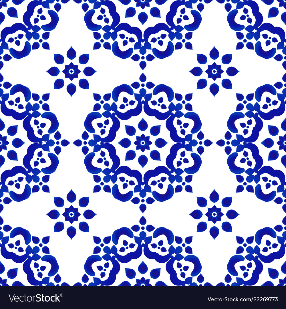 Decorative tile pattern Royalty Free Vector Image