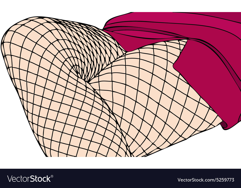 Legs and fishnet stockings Royalty Free Vector Image