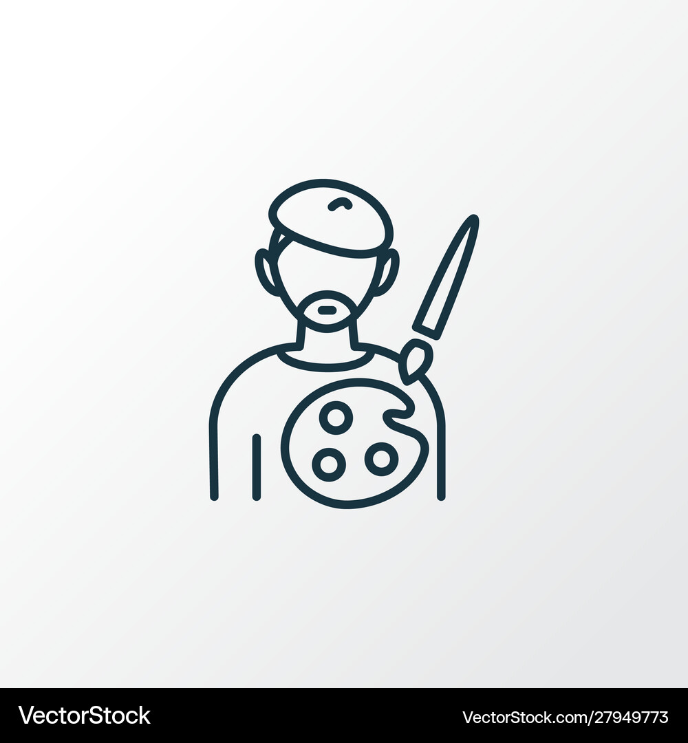 Painter icon line symbol premium quality isolated Vector Image