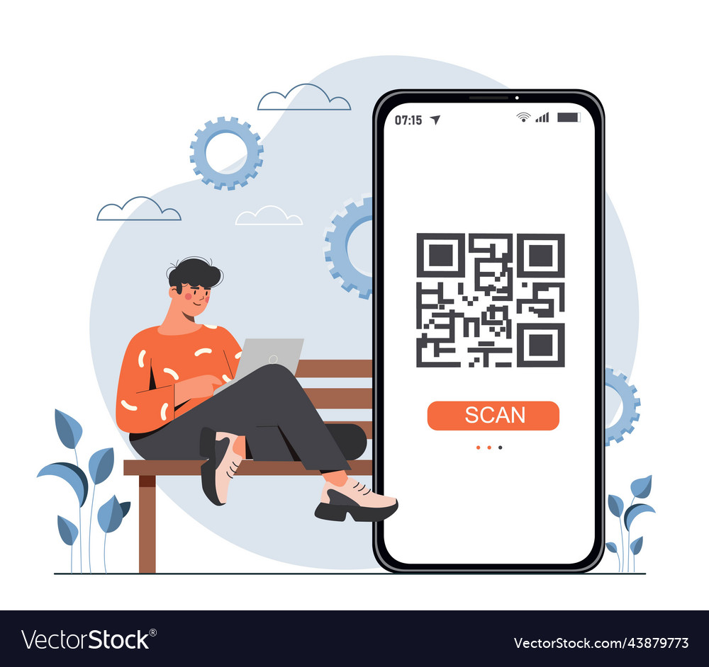 Qr code concept Royalty Free Vector Image - VectorStock