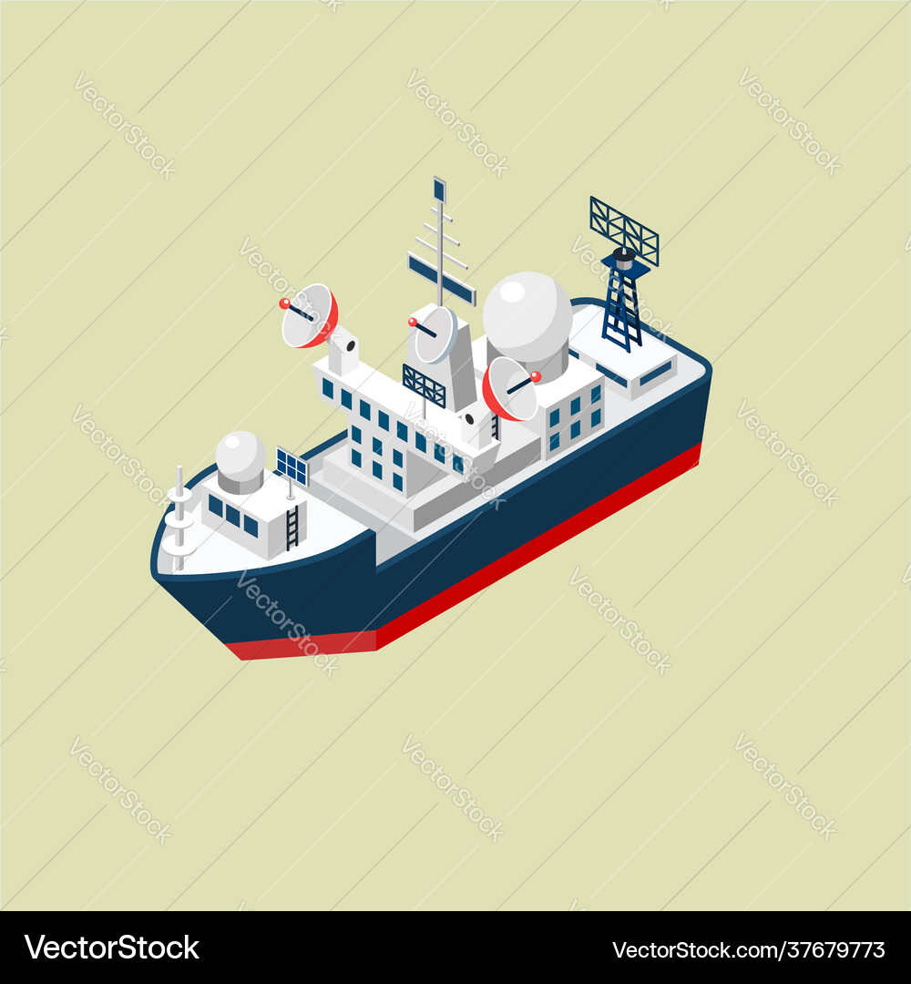 Sea ocean transport ship Royalty Free Vector Image