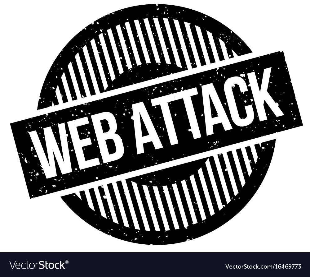 Web attack rubber stamp Royalty Free Vector Image