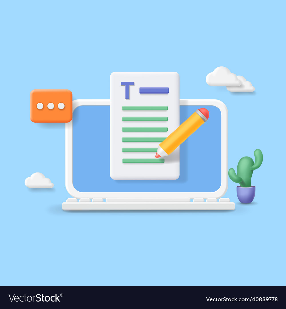 Document content editing online concept Royalty Free Vector