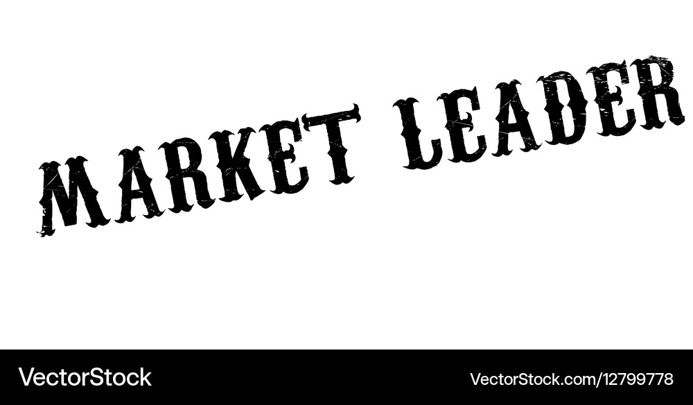Market leader rubber stamp Royalty Free Vector Image