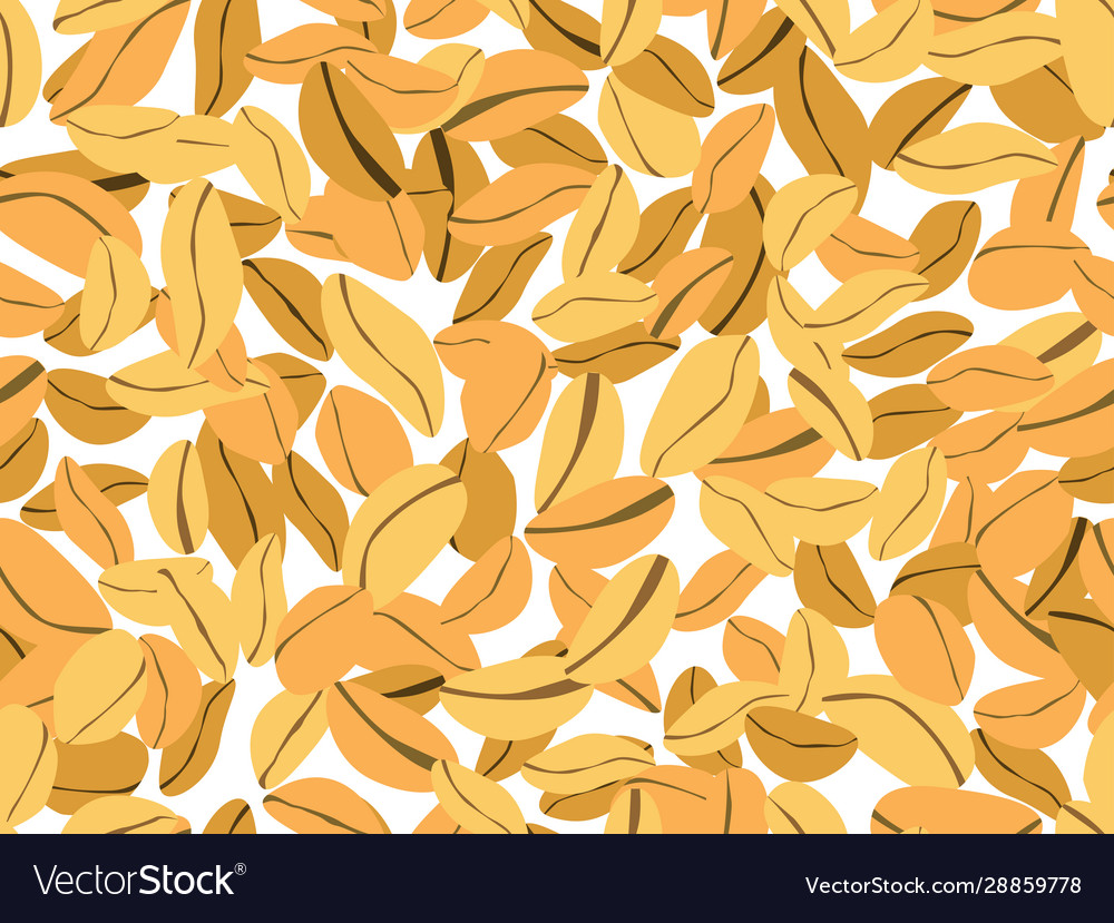 Peanut seamless pattern roasted peanuts Royalty Free Vector