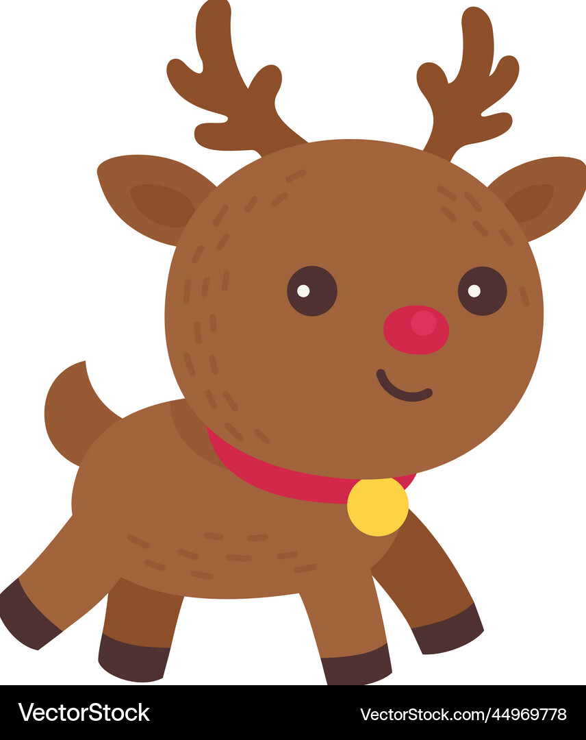Reindeer Icon Merry Christmas Icons Set. Happy New Year Symbols.