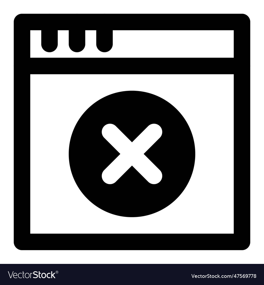 Website Blocked For Unauthorized Activities Vector Image