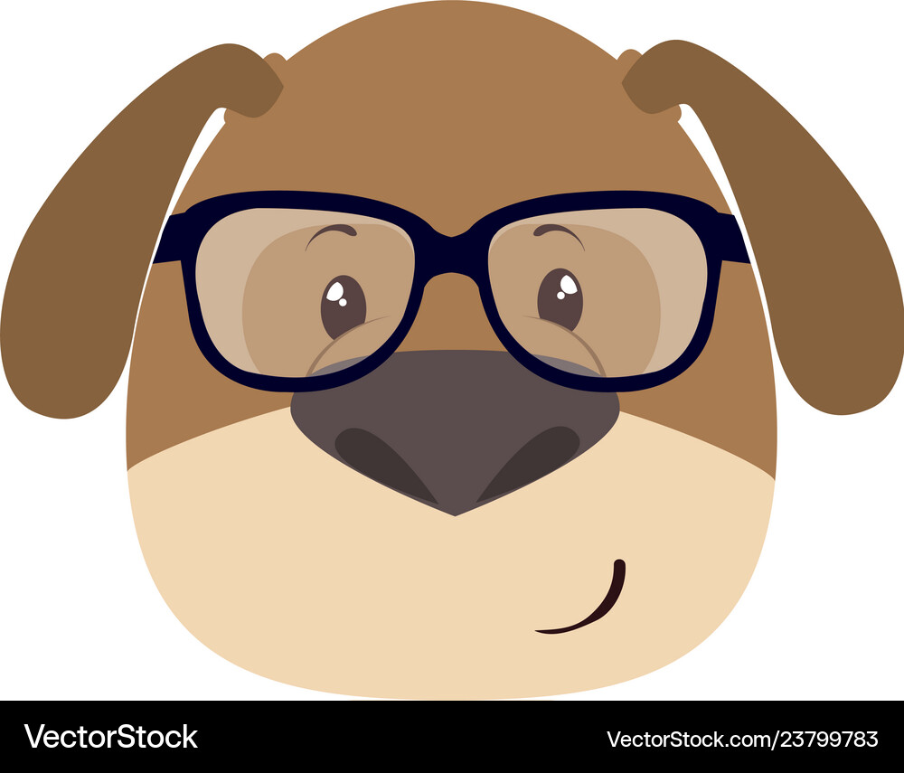 Cute little dog character Royalty Free Vector Image