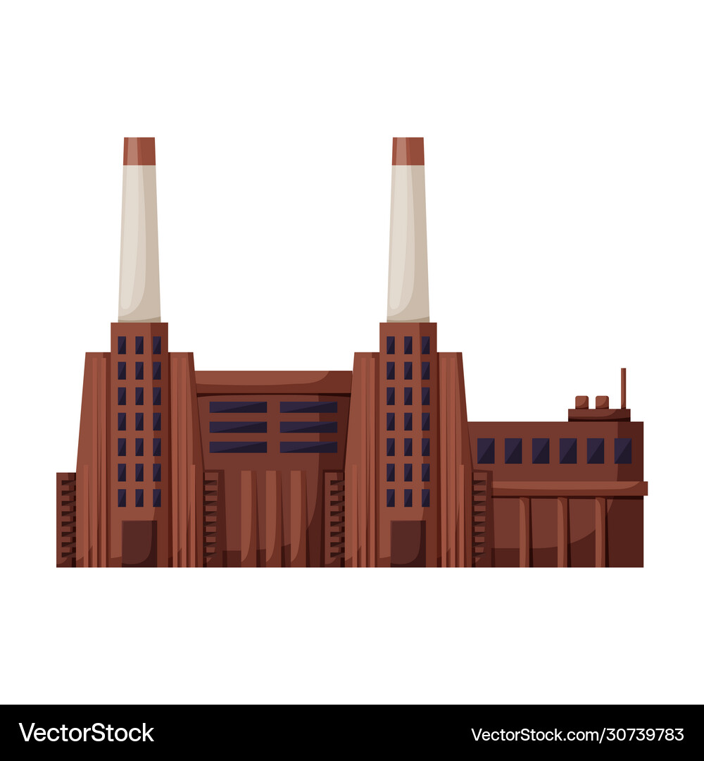Factory building iconcartoon icon Royalty Free Vector Image