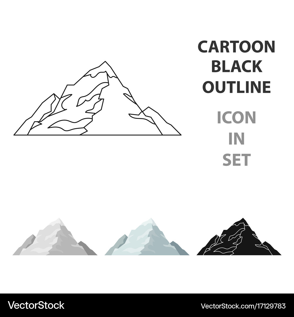 Ice mountain covered with snowa mountain Vector Image