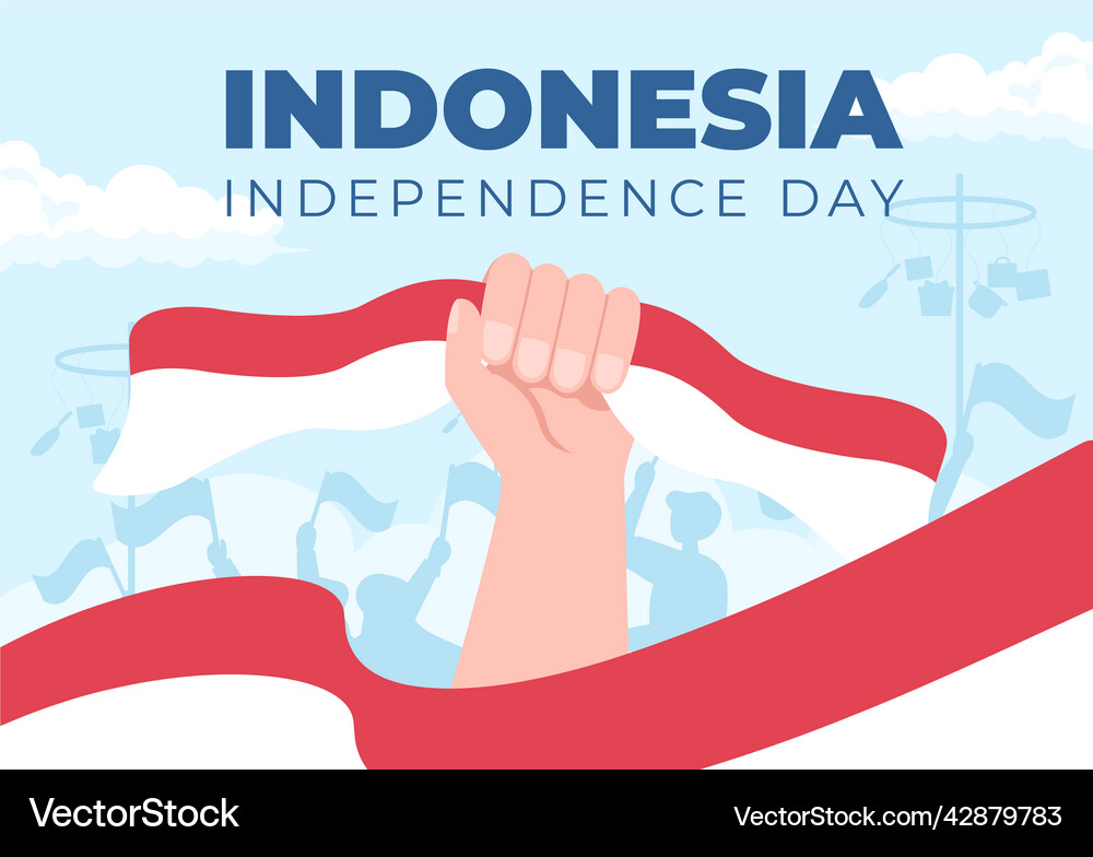 Indonesia independence day on august 17th Vector Image