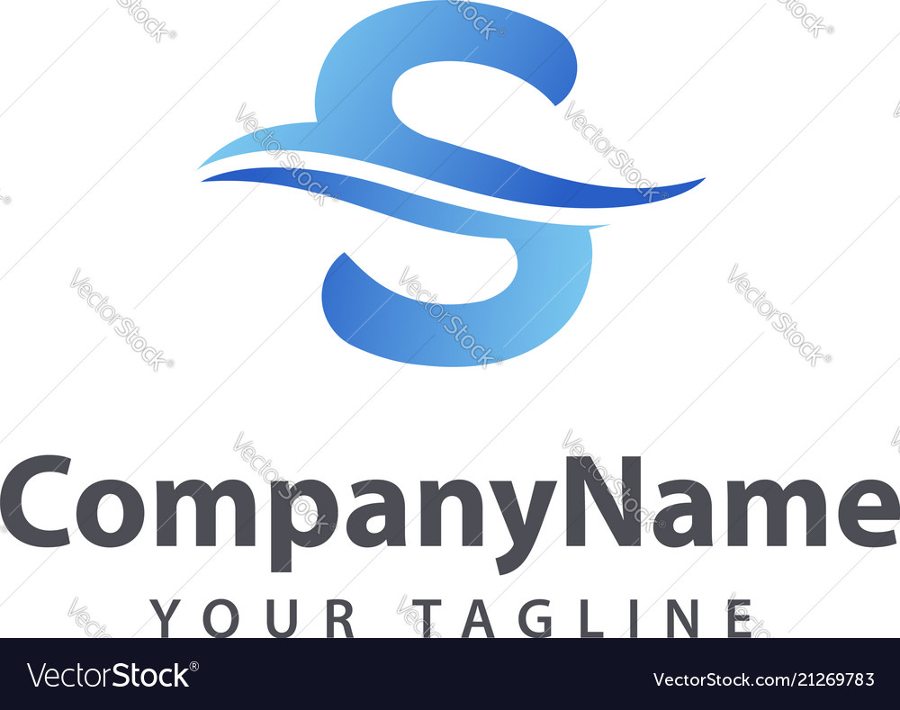 Letter s wave logo design template Royalty Free Vector Image