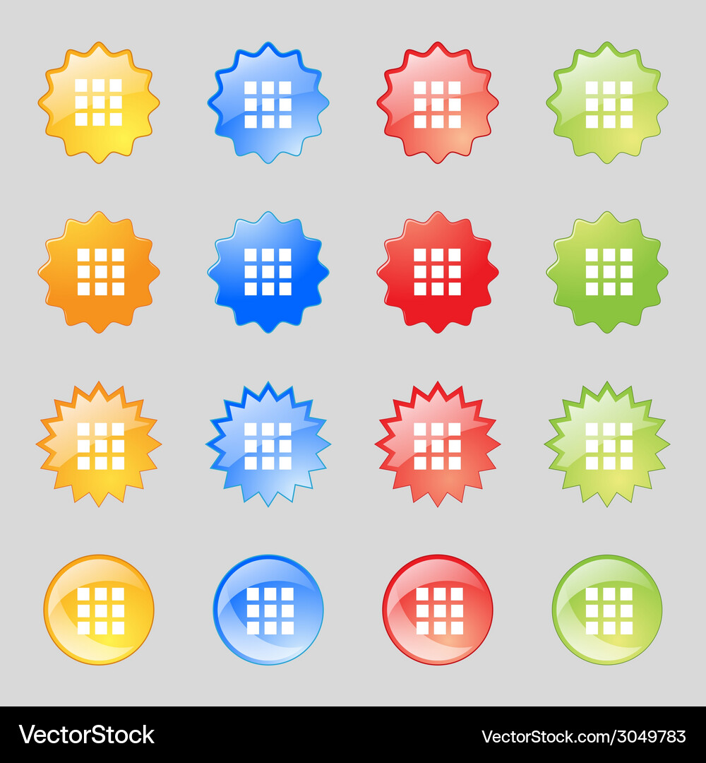 List sign icon content view option symbol set Vector Image