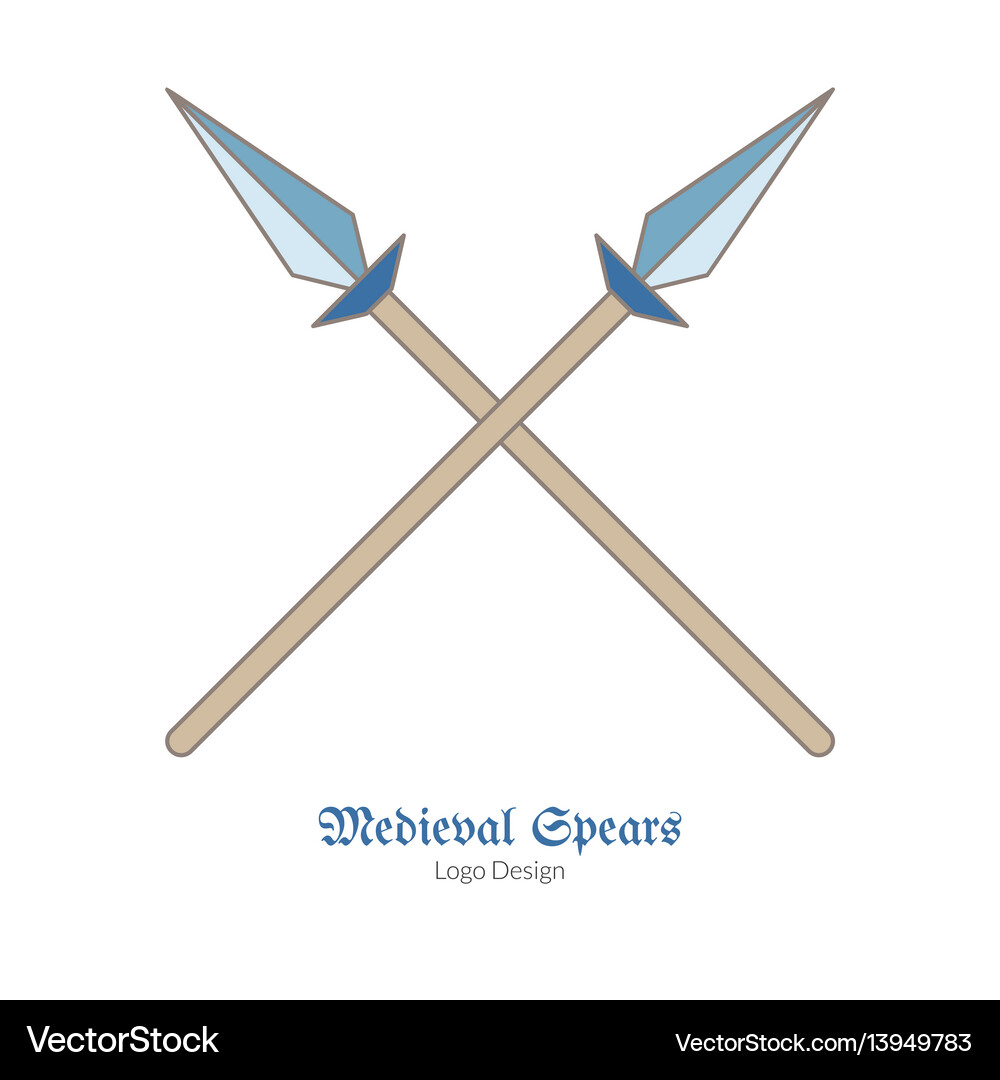 Medieval colorful logo emblem template flat style Vector Image