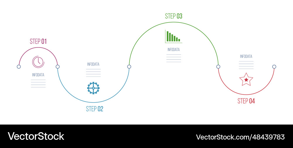 Minimal infographic design template with color Vector Image