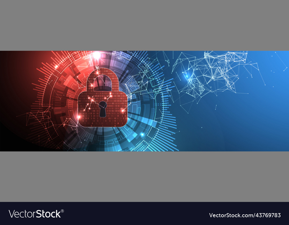 Protection Background Technology Security Encode Vector Image