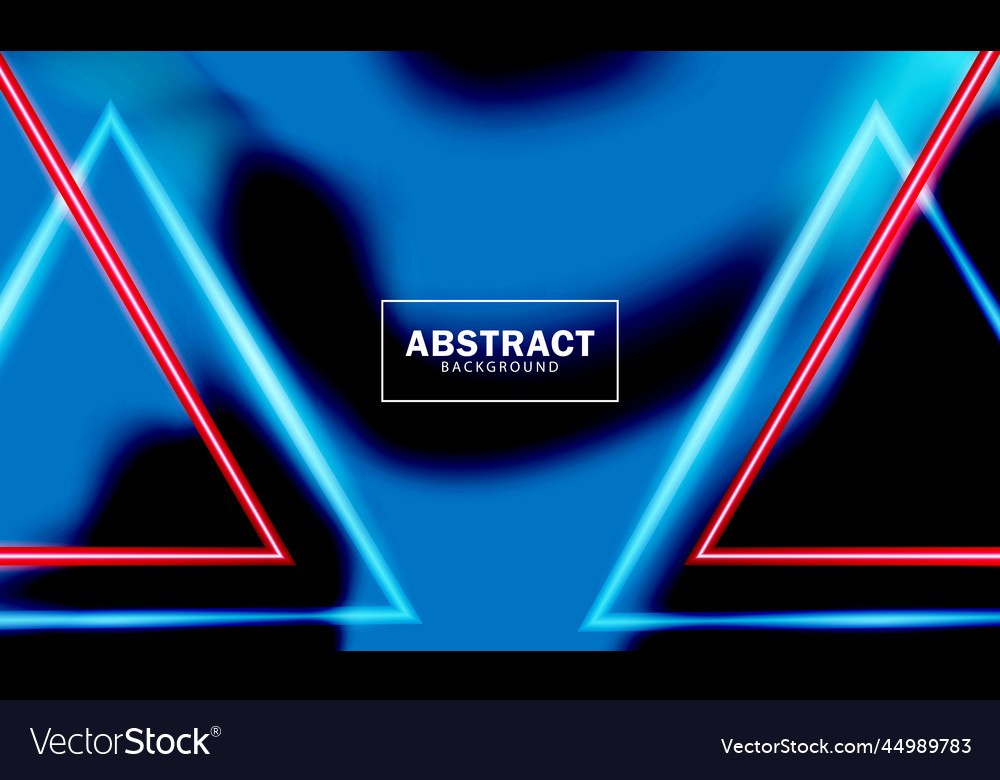 Triangle abstract neon effect Royalty Free Vector Image