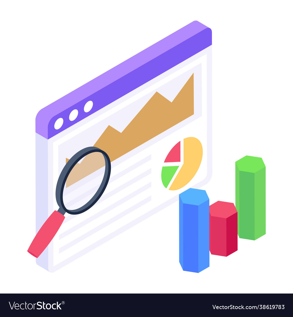 Web analysis Royalty Free Vector Image - VectorStock