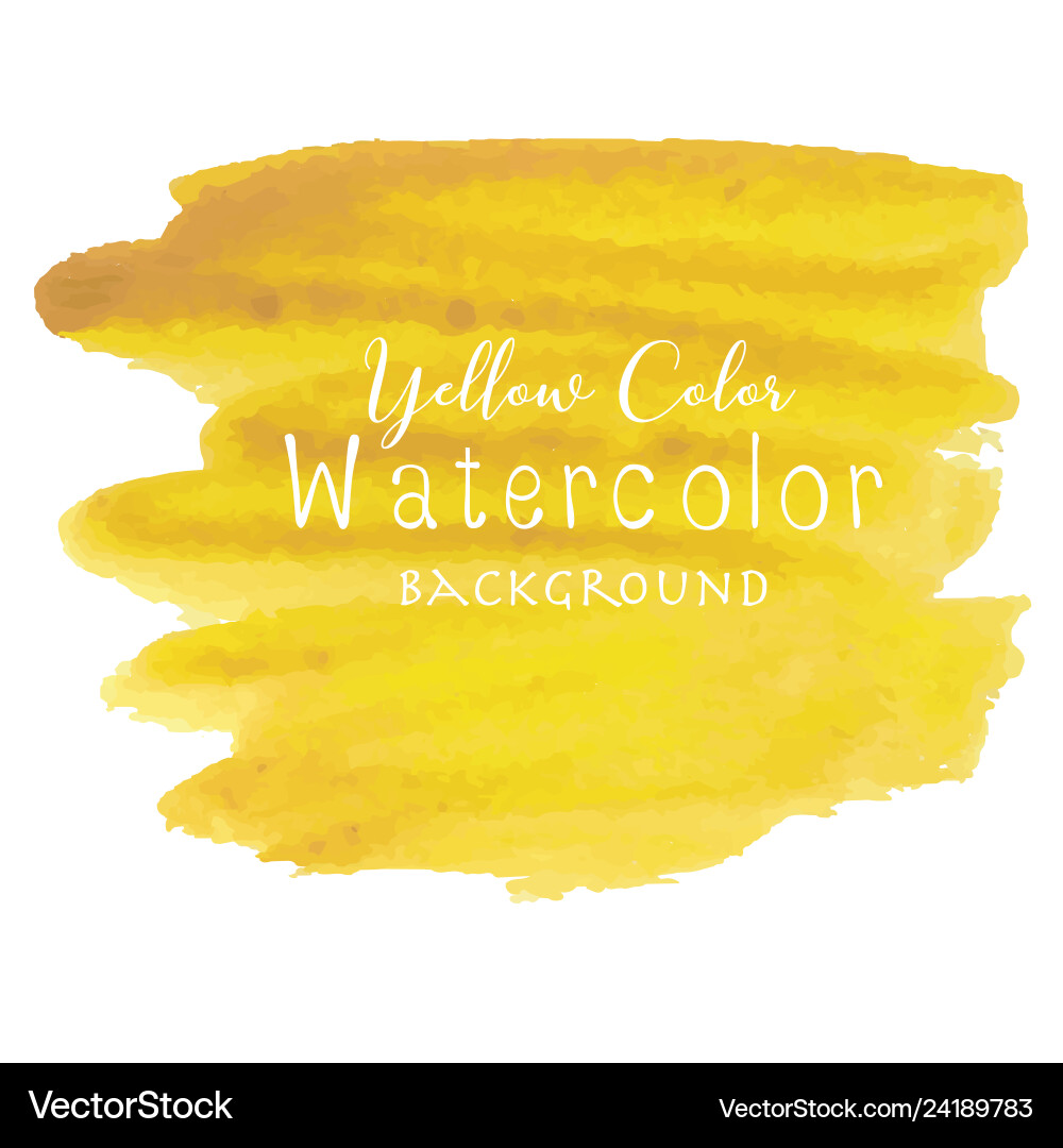 Yellow abstract watercolor background Royalty Free Vector