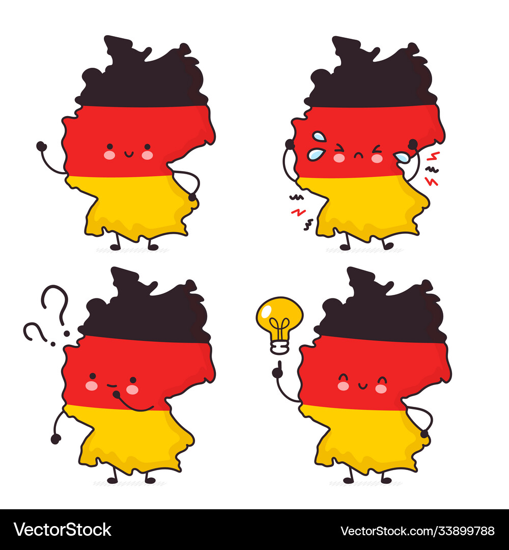 German Flag Memes Cute Happy Funny Germany Map And Flag Character