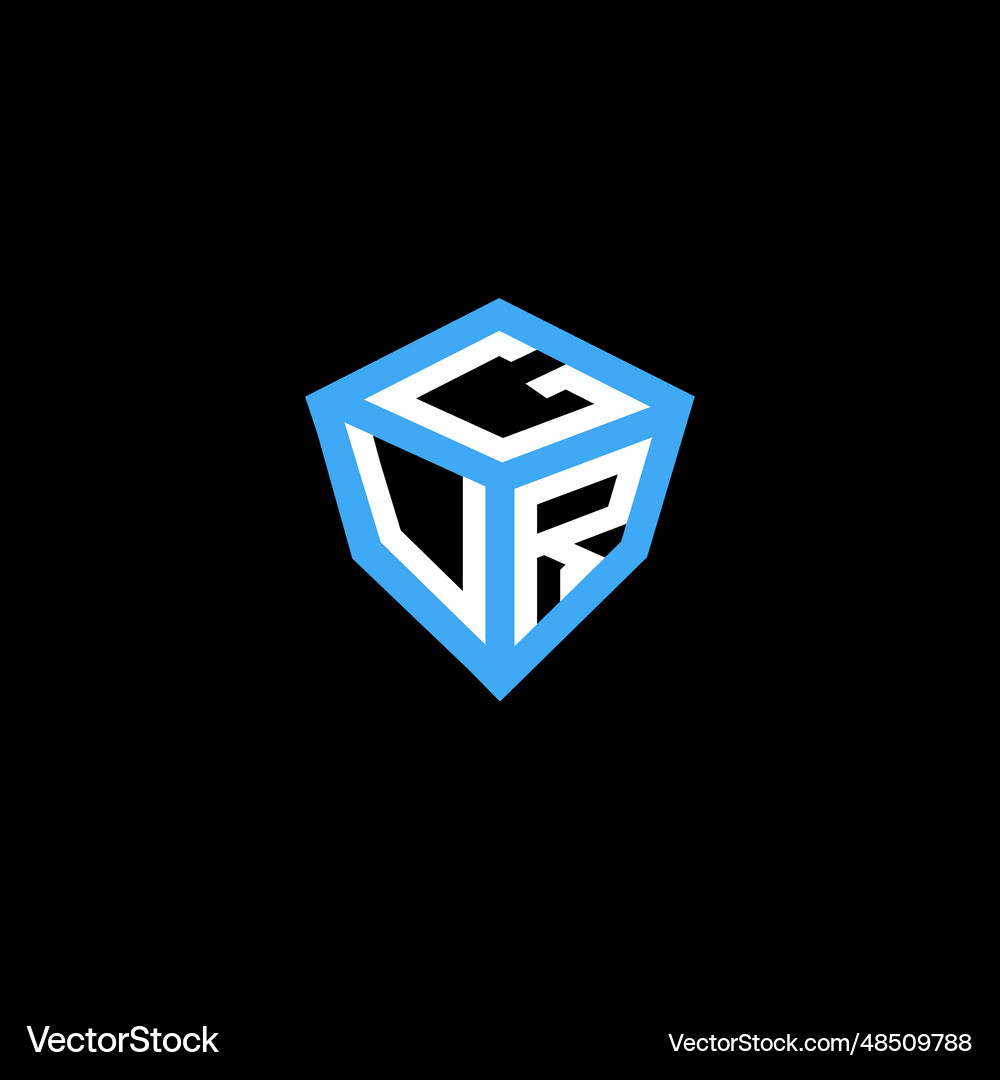 Gur letter logo design simple and modern Vector Image