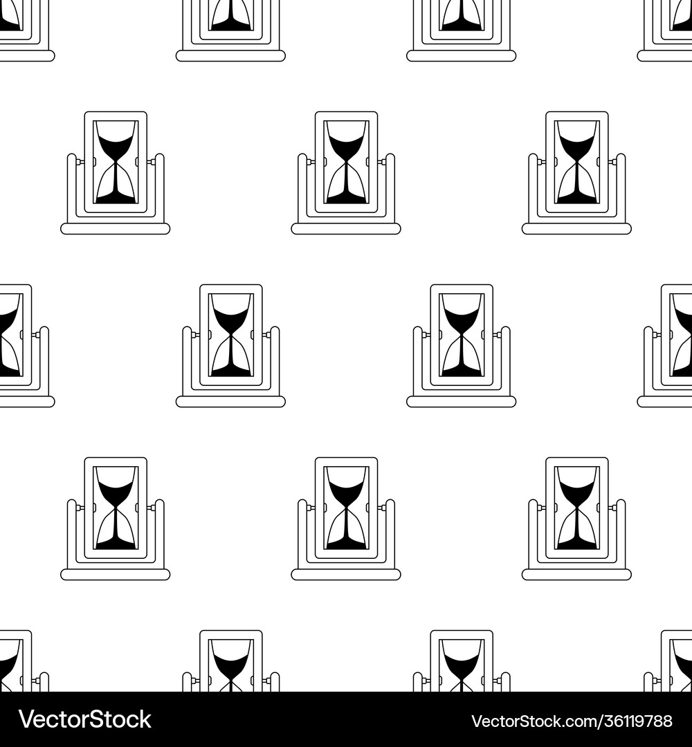 Hourglass seamless pattern line cool new glass Vector Image