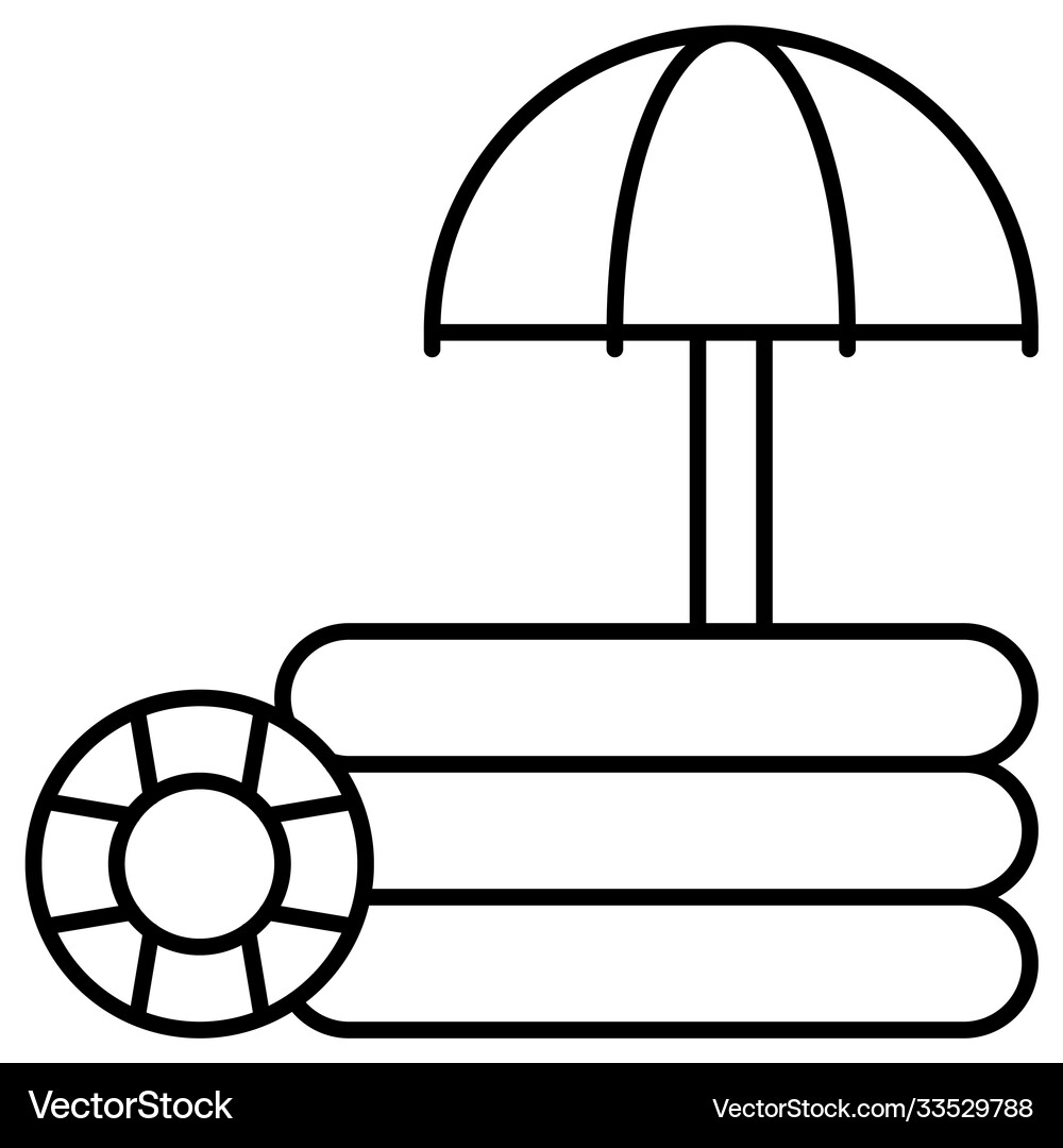 Inflatable pool icon summer vacation related Vector Image