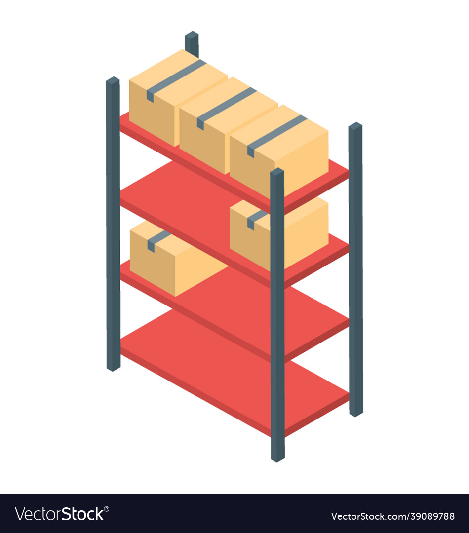 Package rack Royalty Free Vector Image - VectorStock