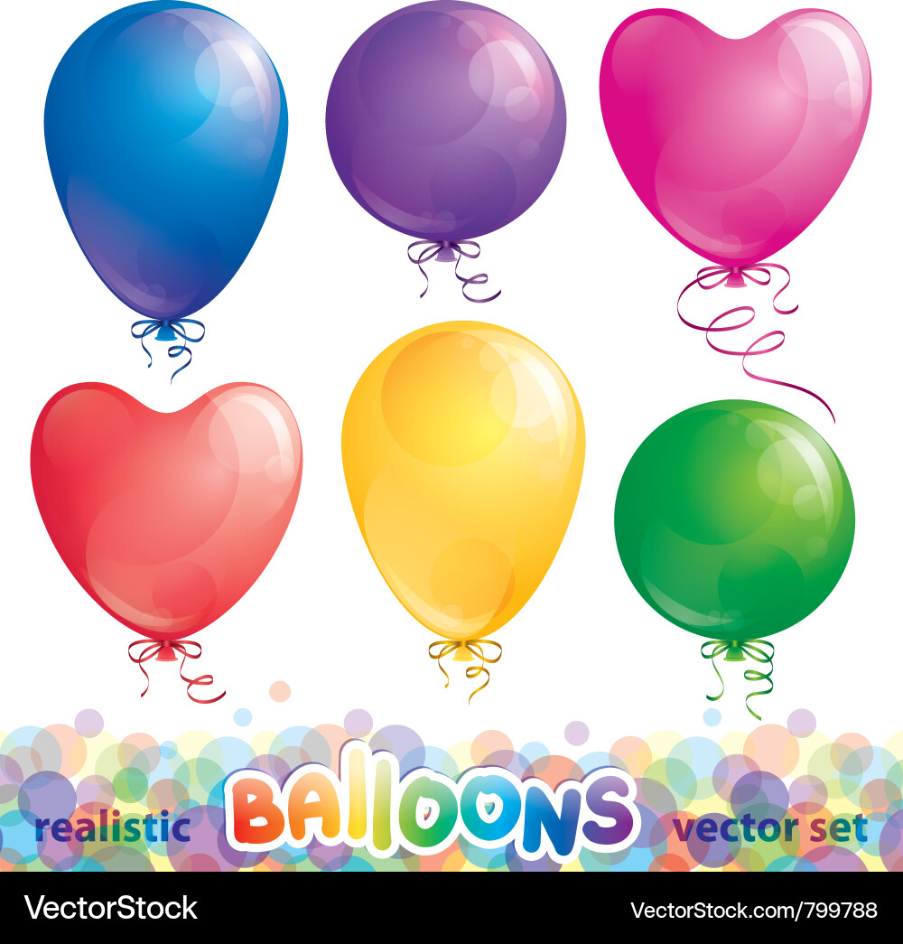 Set of balloons Royalty Free Vector Image - VectorStock