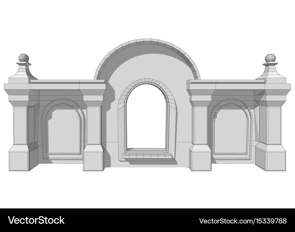Stone Archway Element Royalty Free Vector Image