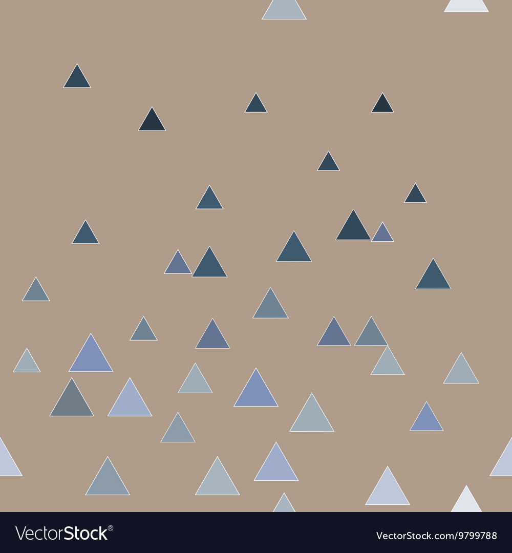 Triangle blue seamless pattern Royalty Free Vector Image