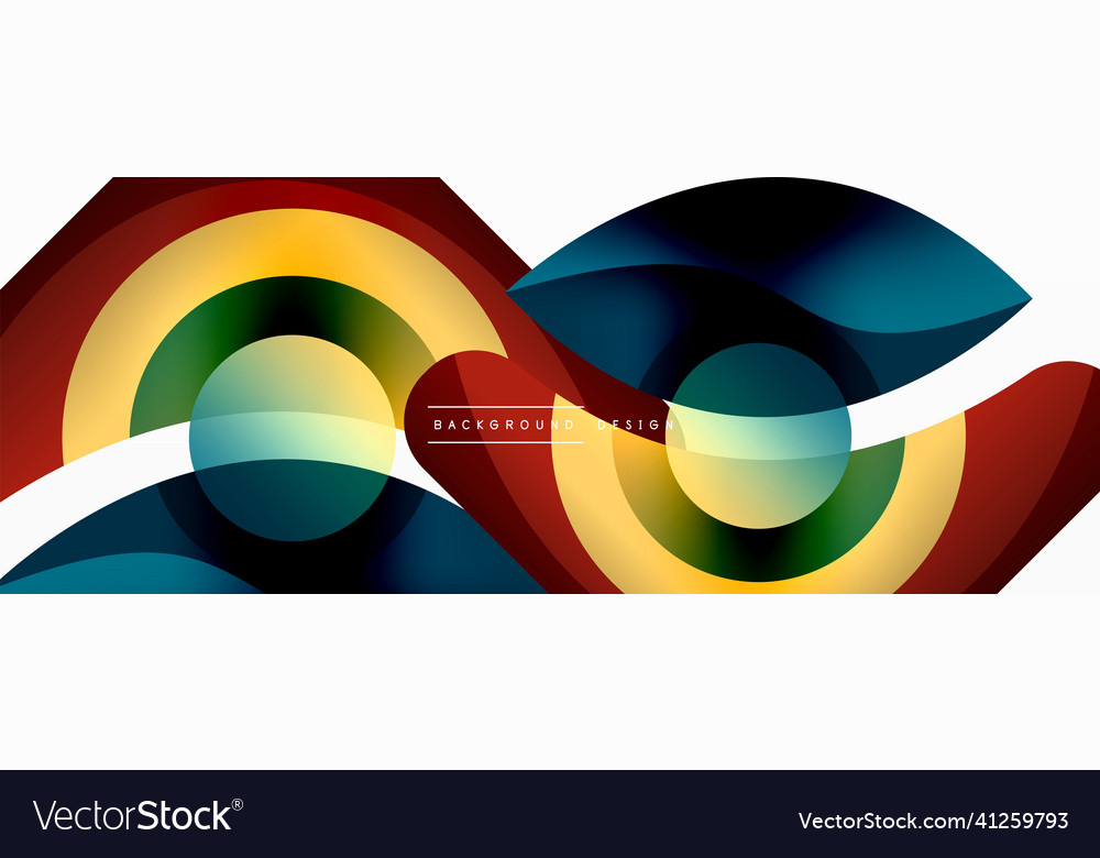 Abstract background with color geometric shapes Vector Image