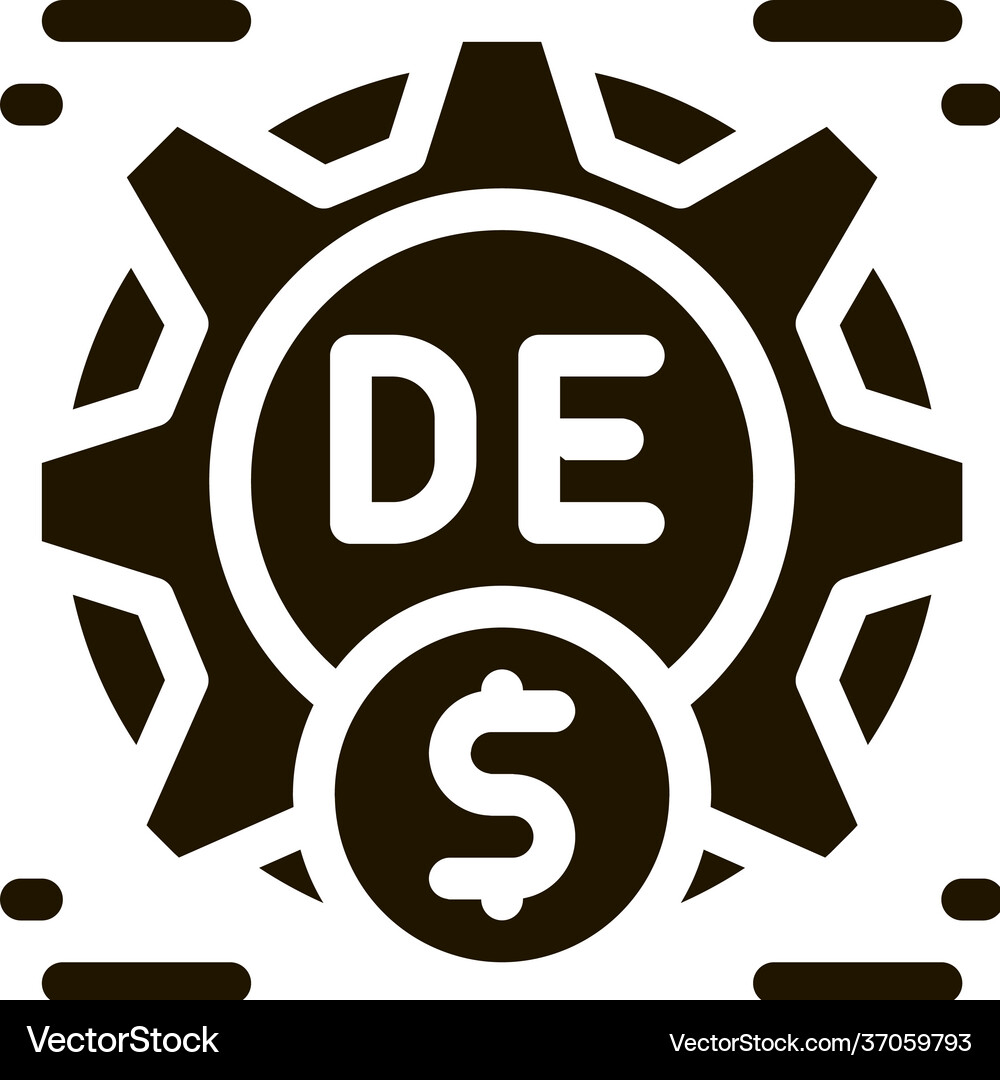 Consumer cash settings icon glyph Royalty Free Vector Image