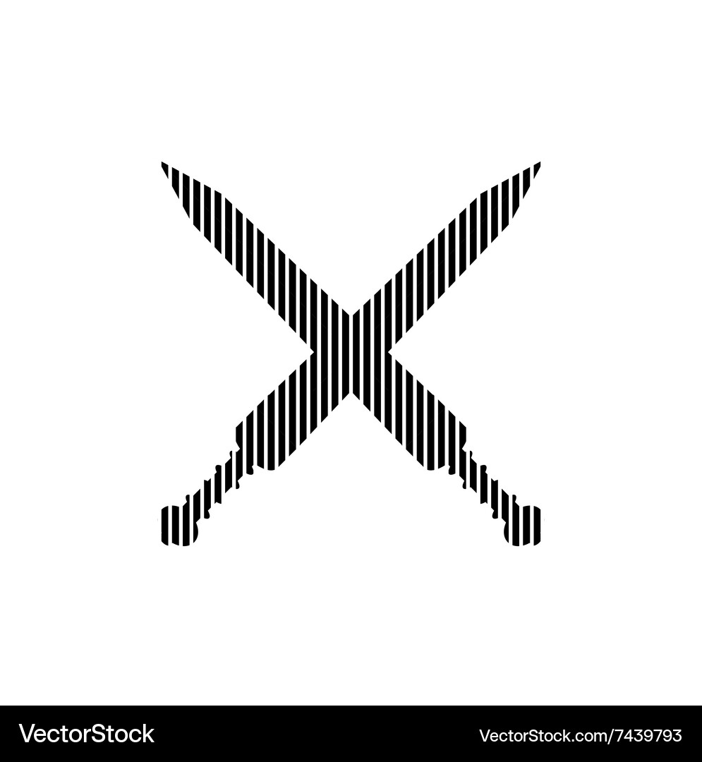 Crossed gladius swords sign Royalty Free Vector Image