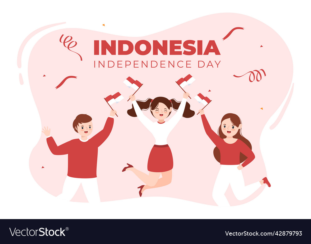 Indonesia independence day on august 17th Vector Image