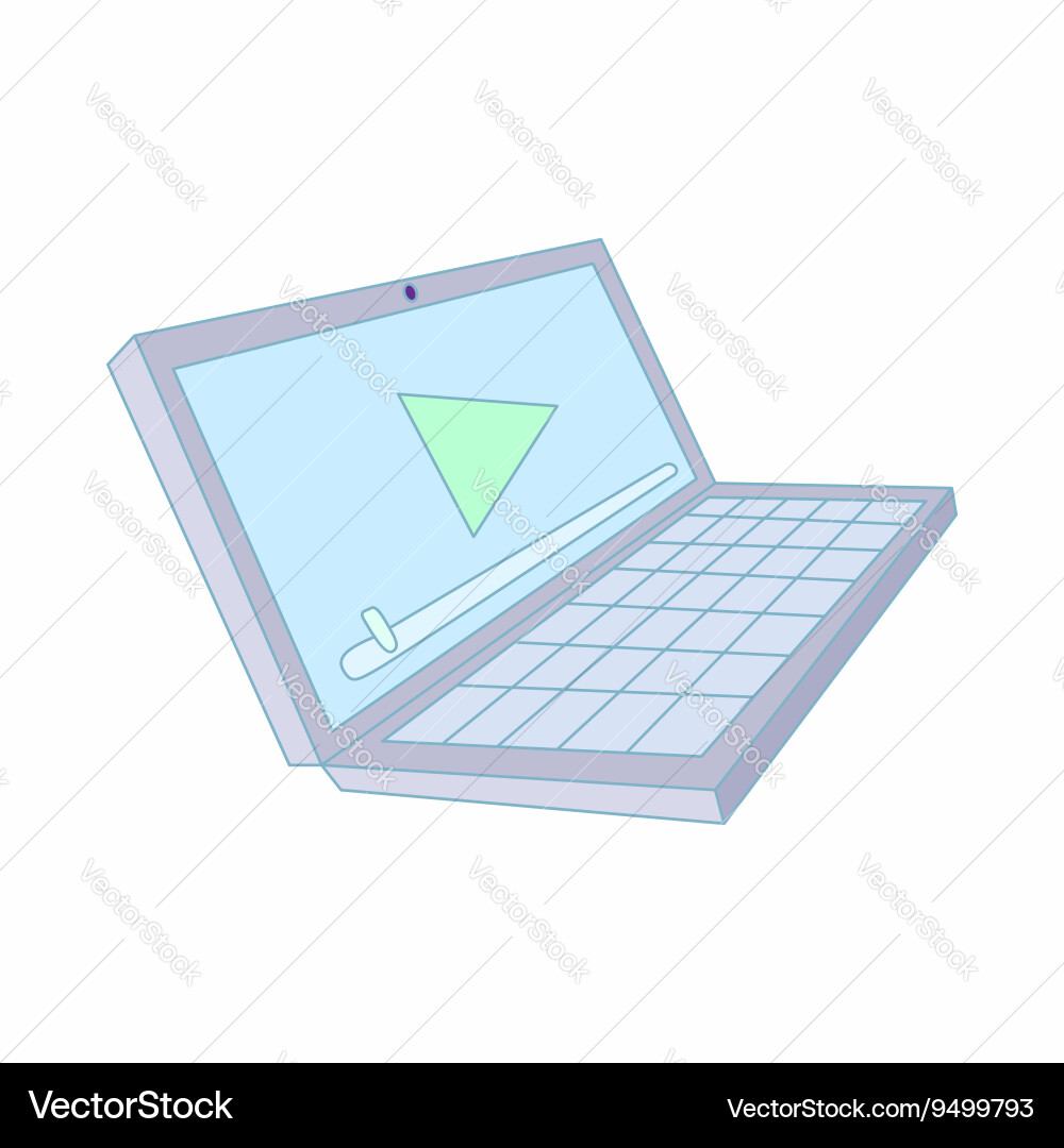 Laptop icon cartoon style Royalty Free Vector Image