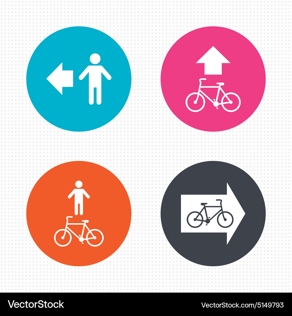 Pedestrian road icon Bicycle path trail sign Vector Image