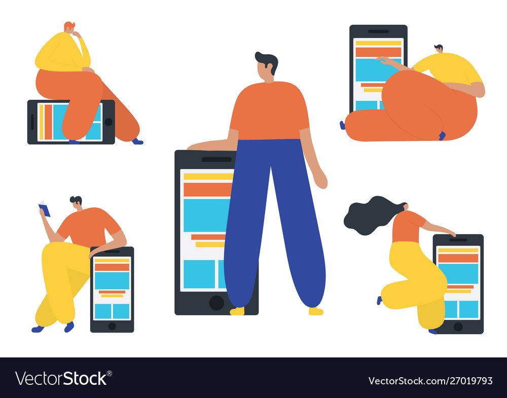 Set business people flat icons style Royalty Free Vector Set business people flat icons style Royalty Free Vector