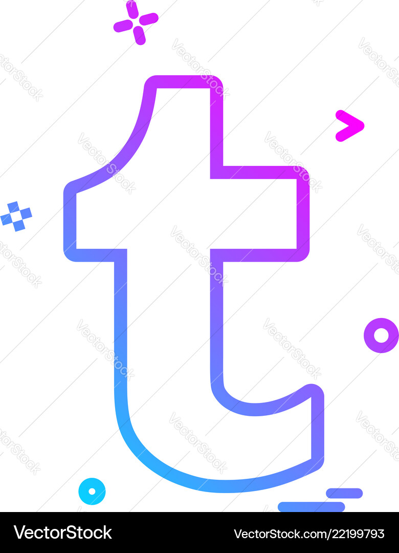 Tumblr icon design Royalty Free Vector Image - VectorStock