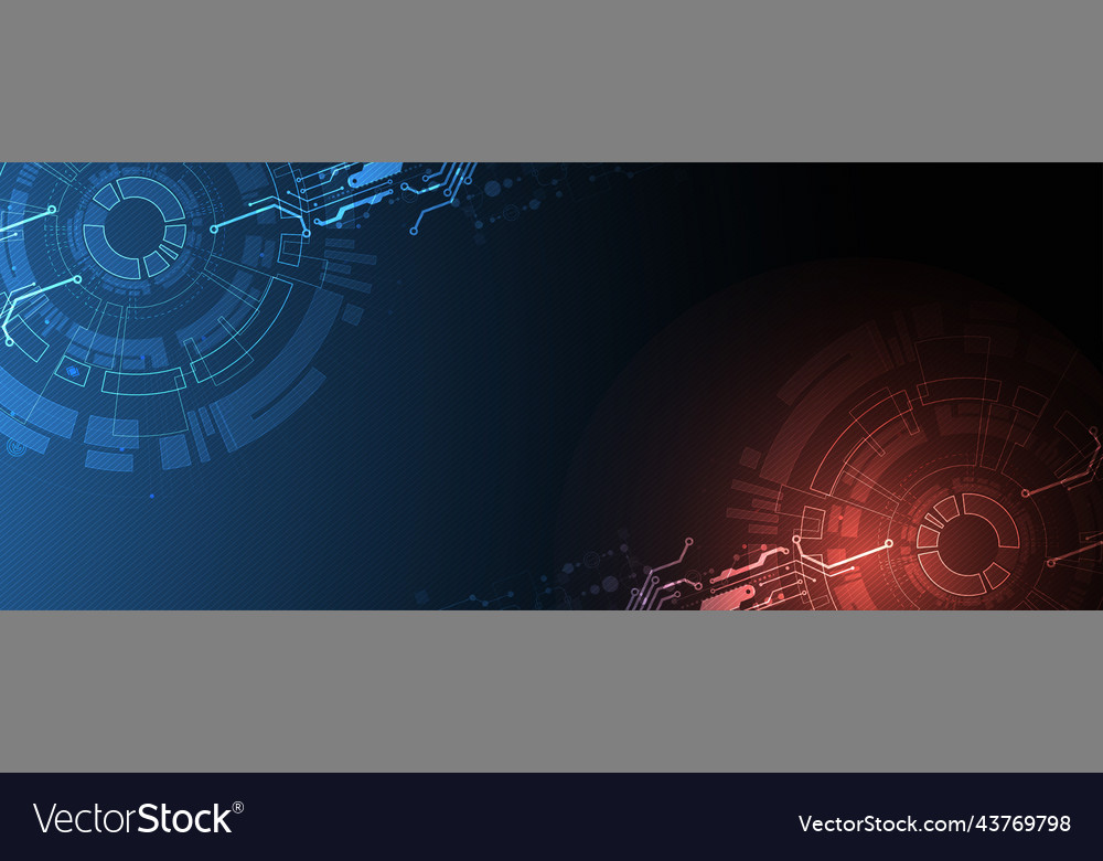 Abstract Technology Circuit Board Communication Vector Image