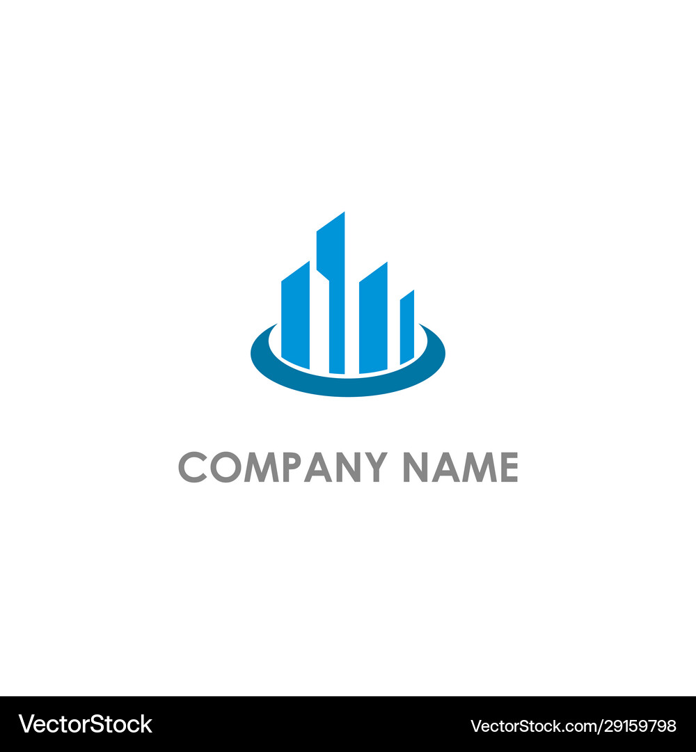 Building abstract company logo Royalty Free Vector Image