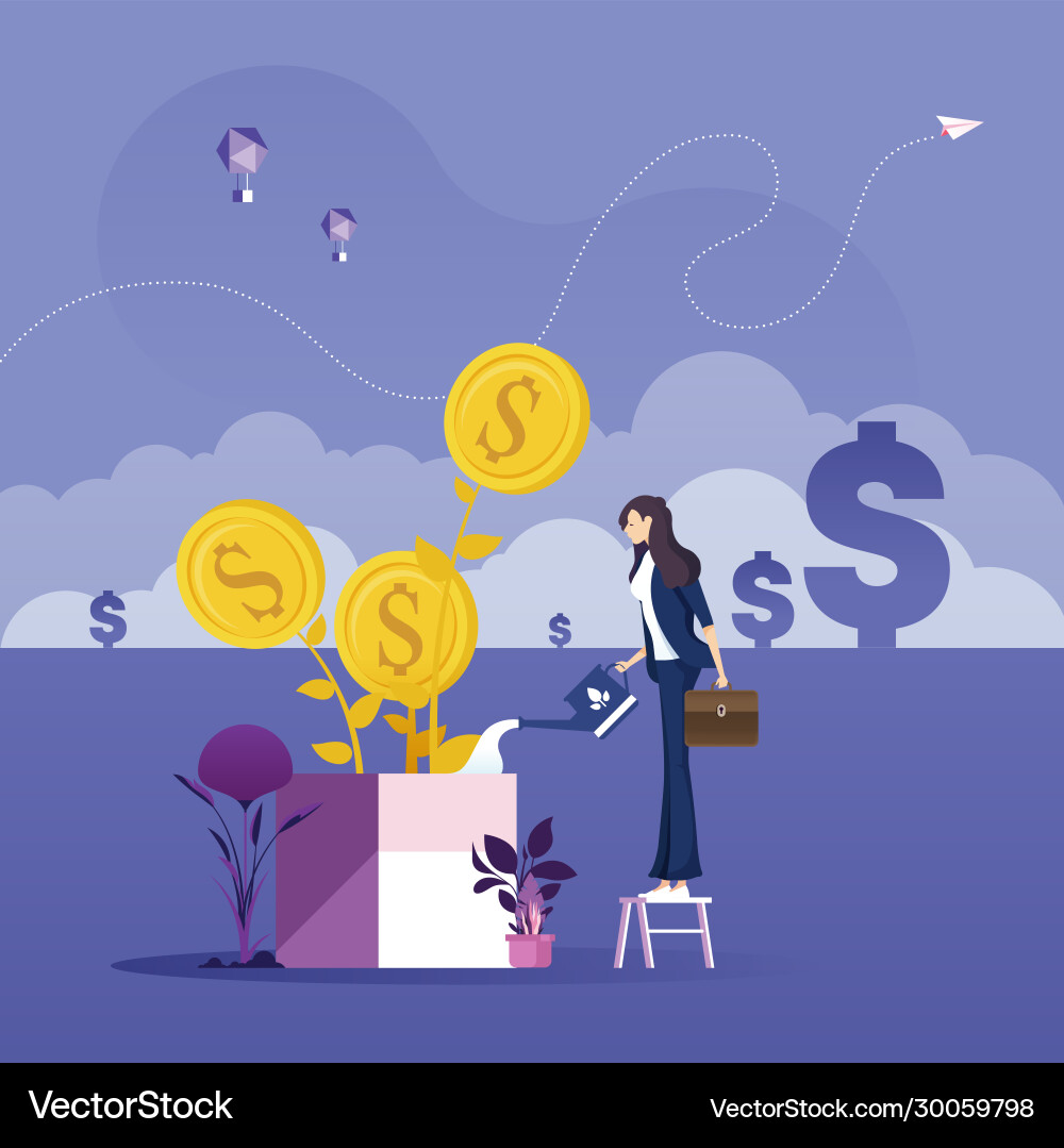 Business growth concept Royalty Free Vector Image